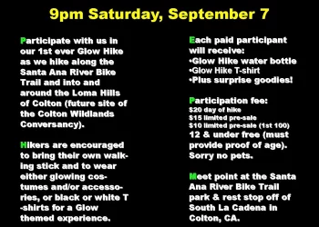 Glow Hike, Starts on Saturday, Sep 7th 2013, 9:00pm PST - Purplepass