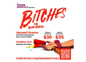B*tches: The Drunk Musical, Starts on Monday, Oct 3rd 2022, 8:30pm EDT ...
