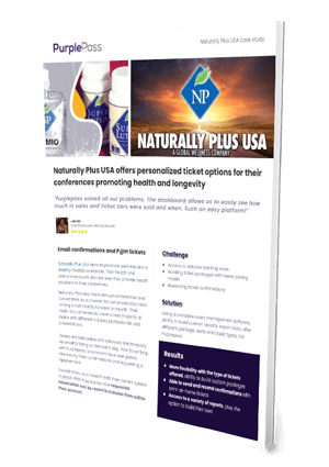 Naturally Plus USA case study (Conferences) - Purplepass
